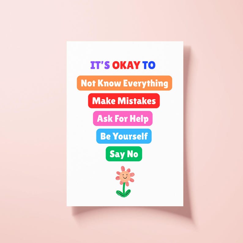 Emotional Regulation Poster for ADHD and Autism - Printable Affirmation ...