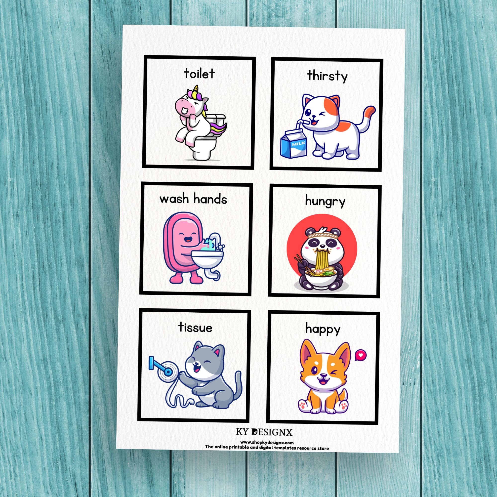 Printable Communication Cards for Children Selective Mutisum ...