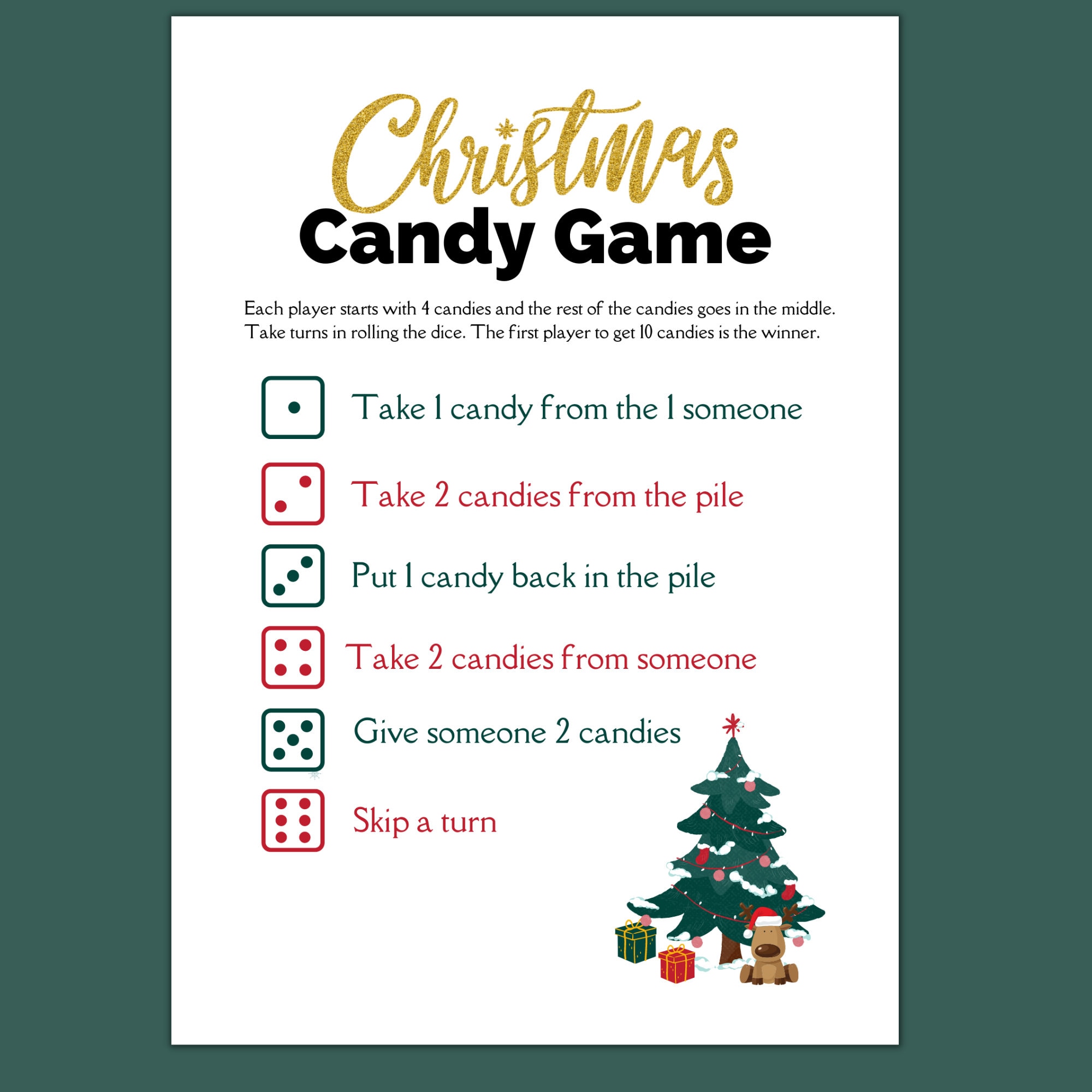 PRINTABLE Christmas Games, Printable Festive Games, Office Xmas Games ...