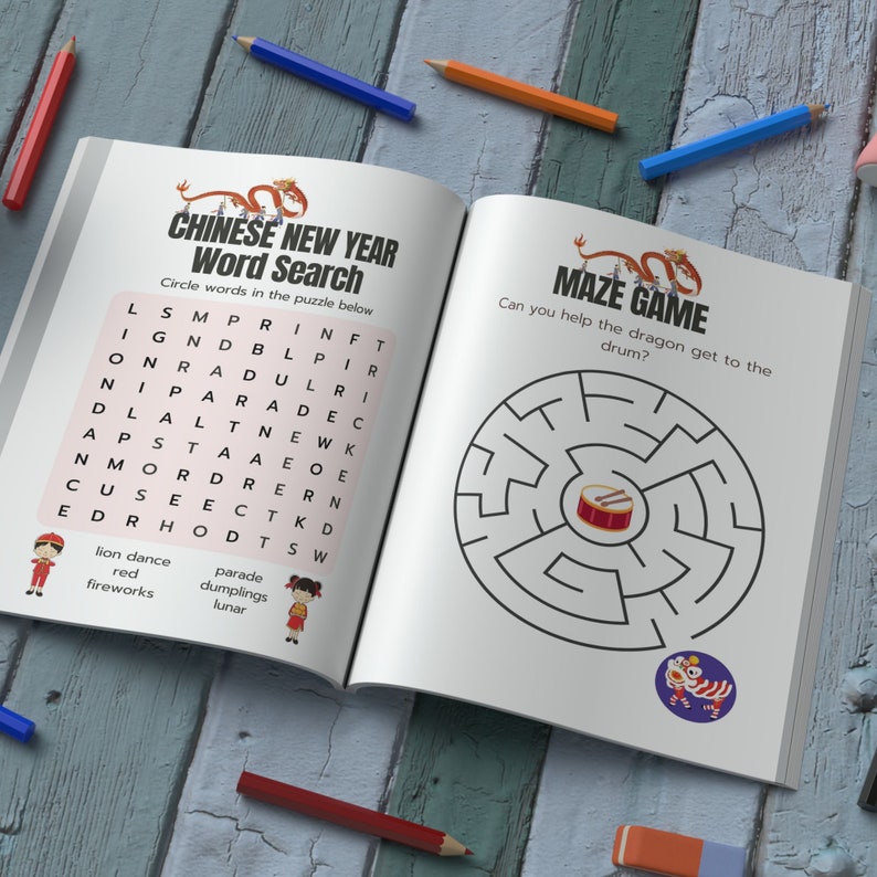Printable Chinese New Year Workbook for Children, Hong Kong Printable ...