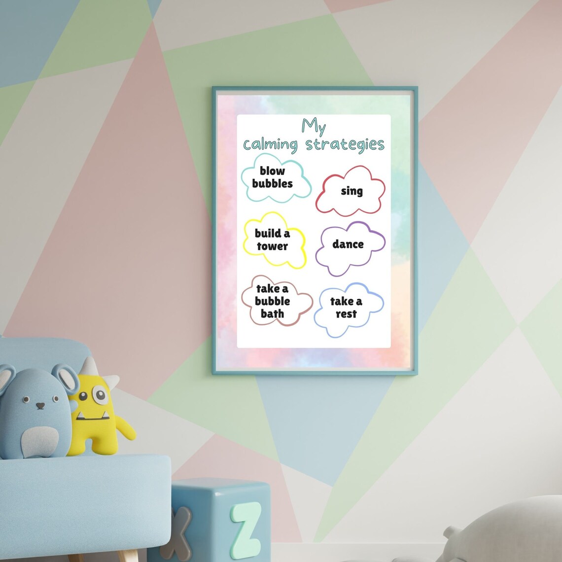 Printable Coping Strategies Poster + Worksheet Kids Calm Down Printable ...