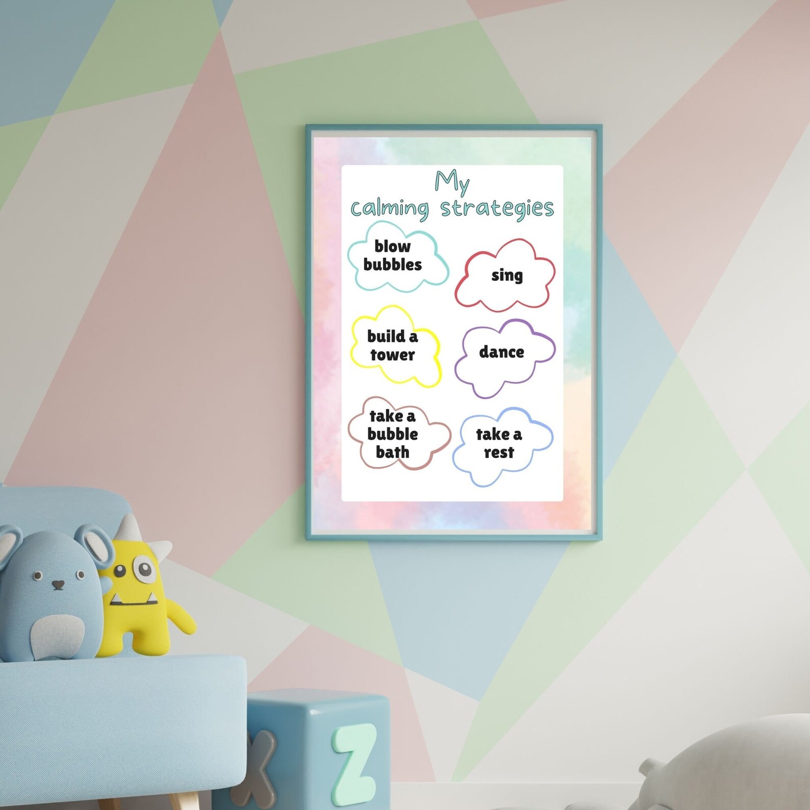 Printable Coping Strategies Poster + Worksheet Kids Calm Down Printable ...