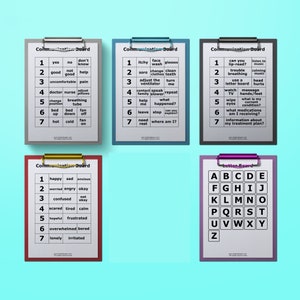 Printable ICU Patient Communication Boards for Ventilator Users ...