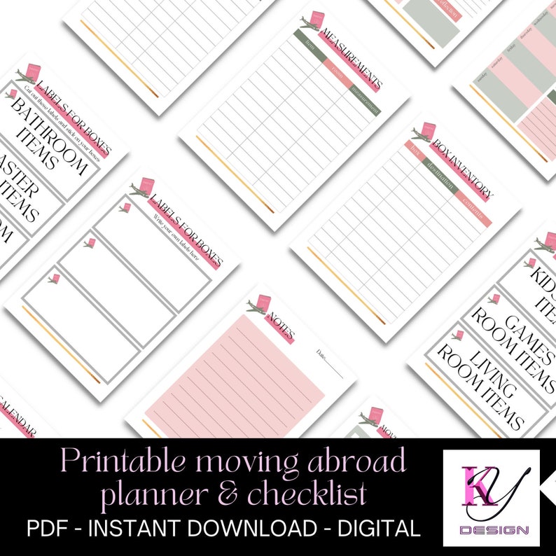 Printable Moving Checklist | Moving Abroad Checklist | Moving Abroad ...