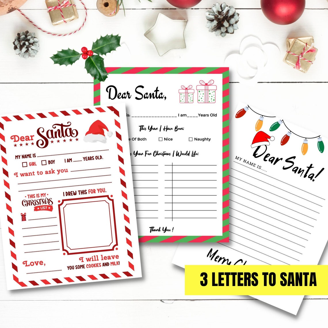 Printable Letter to Santa BUMPER PACK. Letter From Santa, Santa Address ...