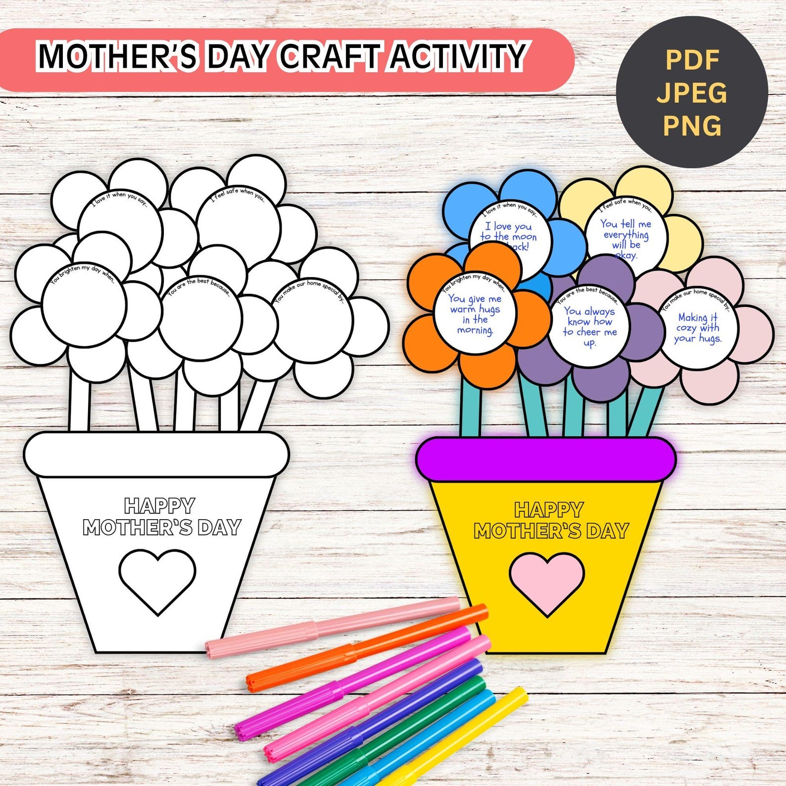 Printable Mothers Day Craft Activity - DIY Mother’s Day Gift for Kids ...