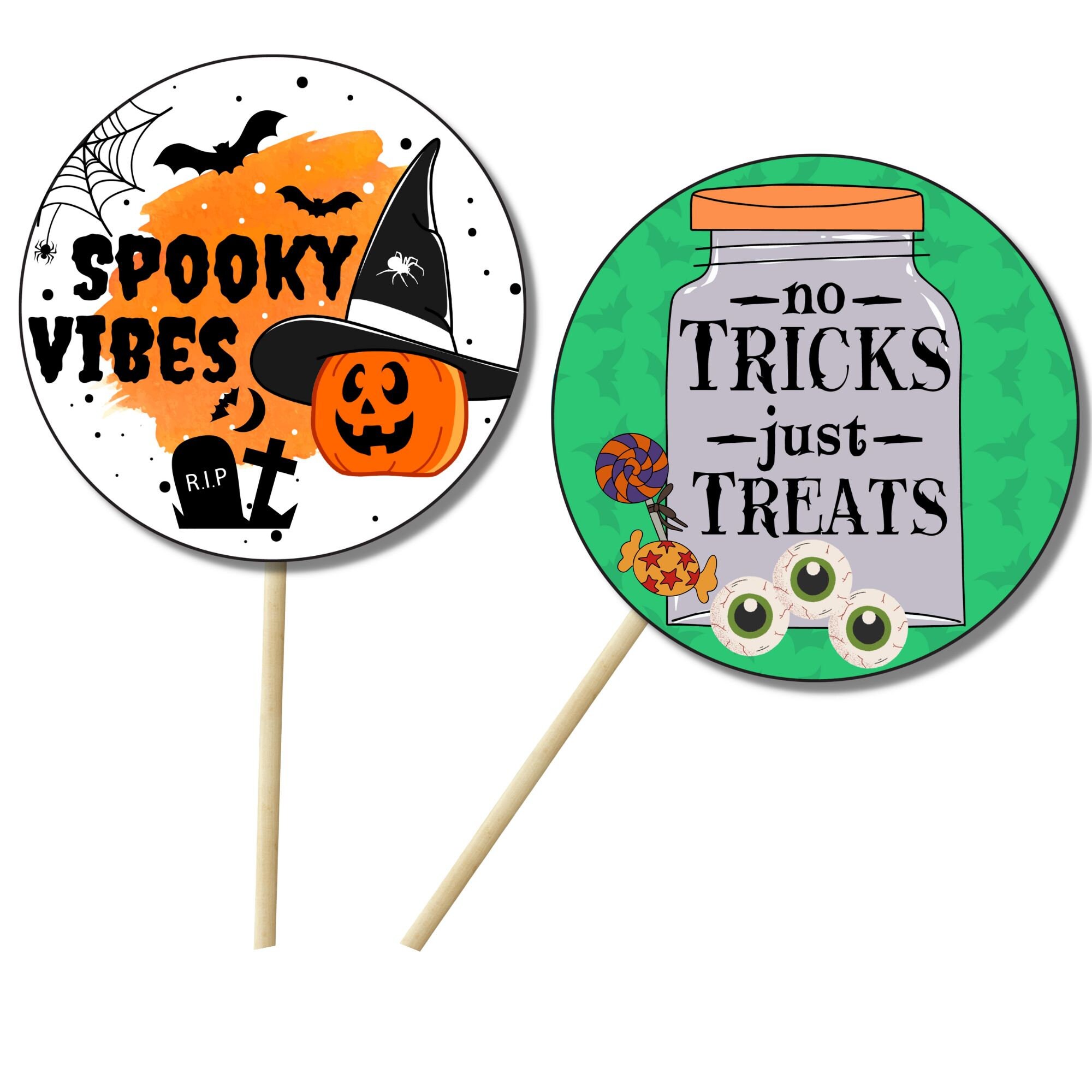 Cute and Spooky Printable Halloween Cake Toppers, Halloween, Printable ...