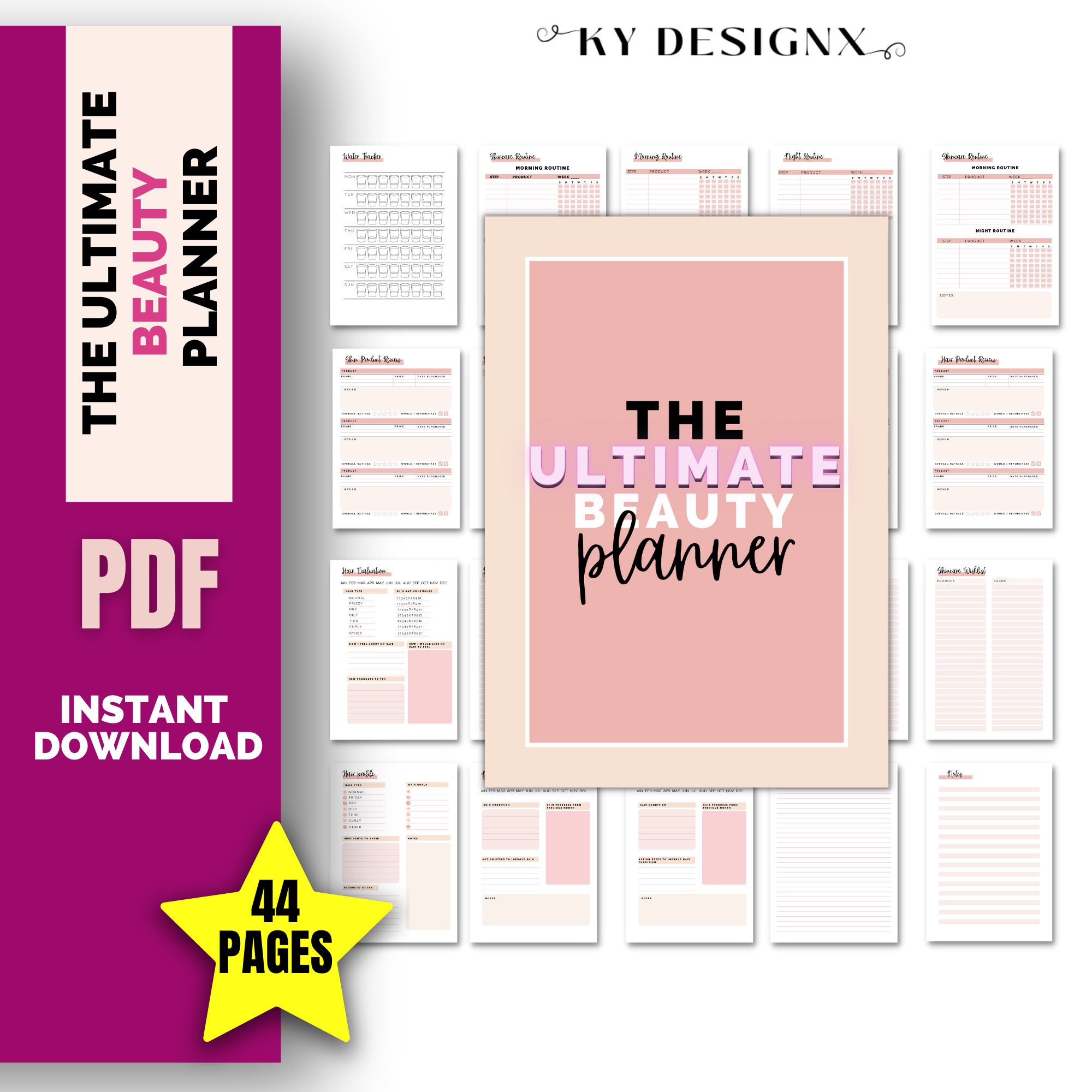 Skincare Routine Printable, BEAUTY Planner, Beauty Journal,skin Care ...