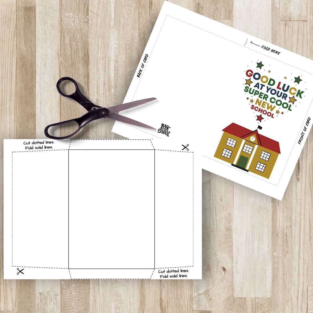 Printable Good Luck at Your New School Card, Printable Going Back to ...