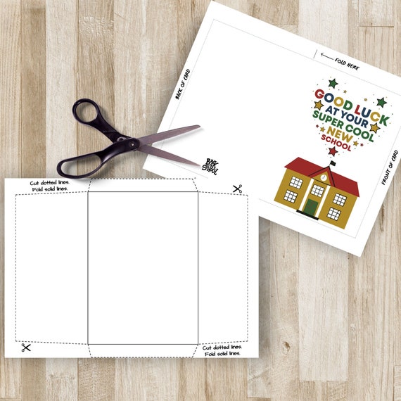 Printable Good Luck at Your New School Card Printable Going - Etsy