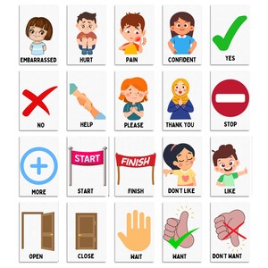 Printable Communication Cards - Autism - Key Chain Flash Cards ...