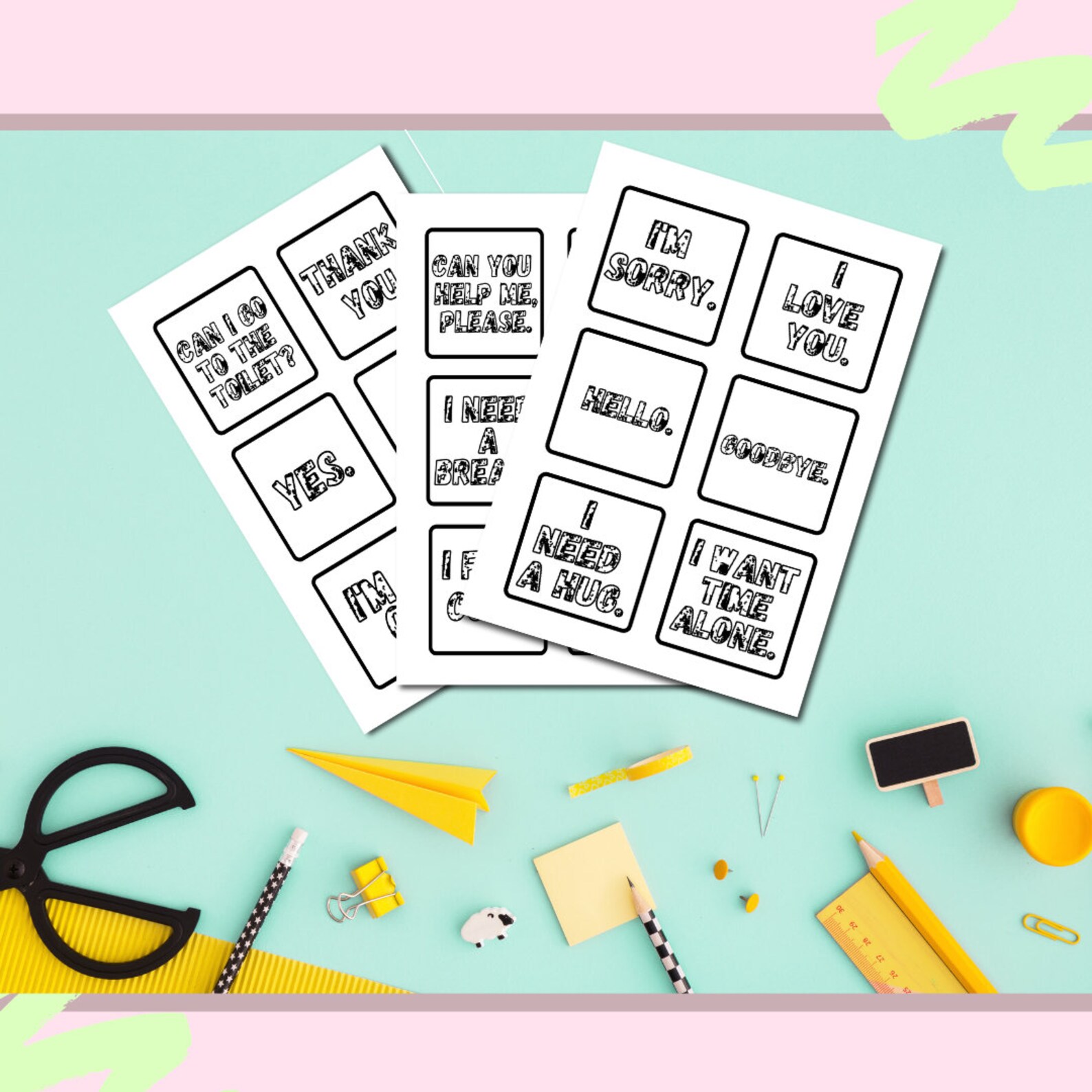 48 Printable Communication Cards Children /teens /adults, Selective ...