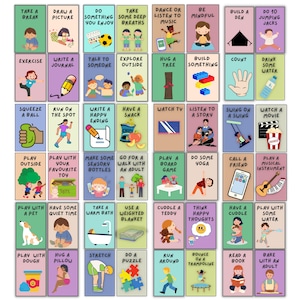 Printable Anxiety Coping Cards for Children, Reduce Anxiety Coping ...