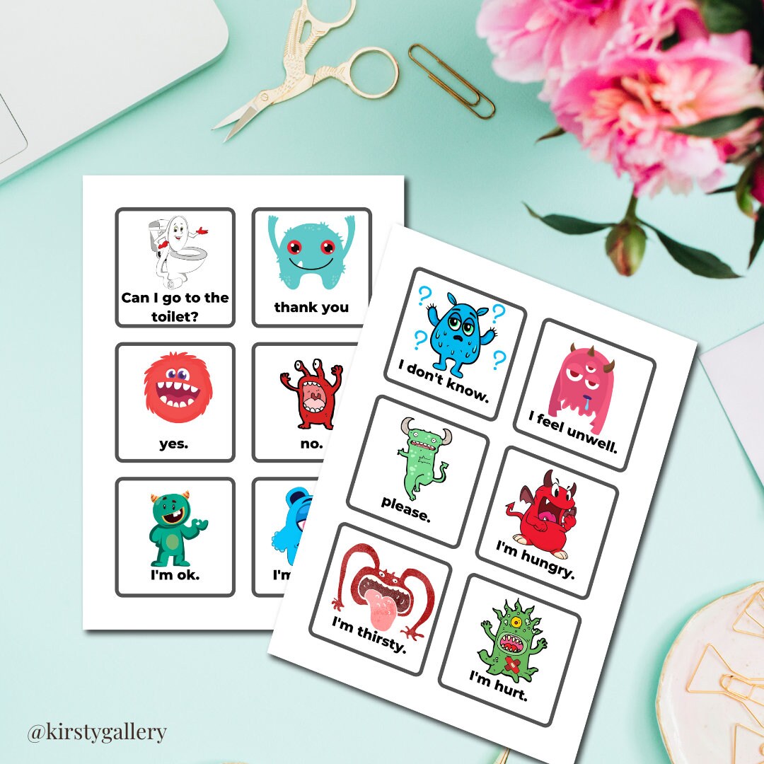 Kids Fun Printable Communication Cards, SEN, Selective Mutism, Autism ...