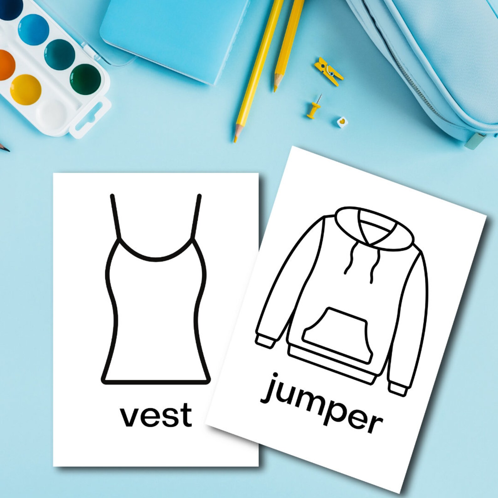 Printable Clothing Flashcards, Printable Clothing Coloring Pages ...
