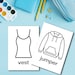 Printable Clothing Flashcards, Printable Clothing Coloring Pages ...