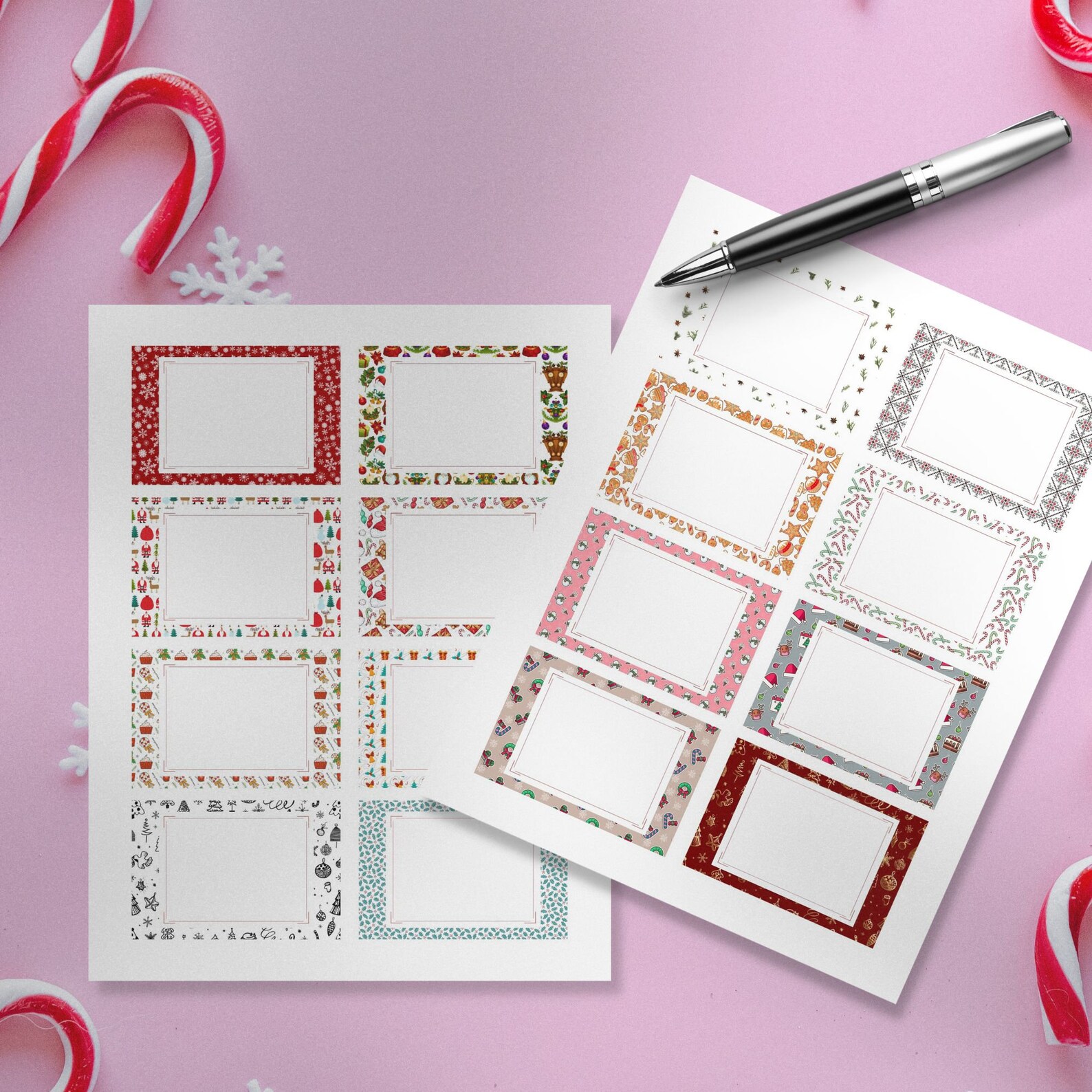 Printable Blank Christmas Wine Labels / Christmas Jar Labels / Write ...