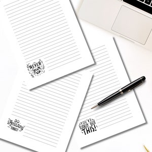 Printable MINIMALISTIC Motivational NOTEBOOK - Printable Journal Paper ...