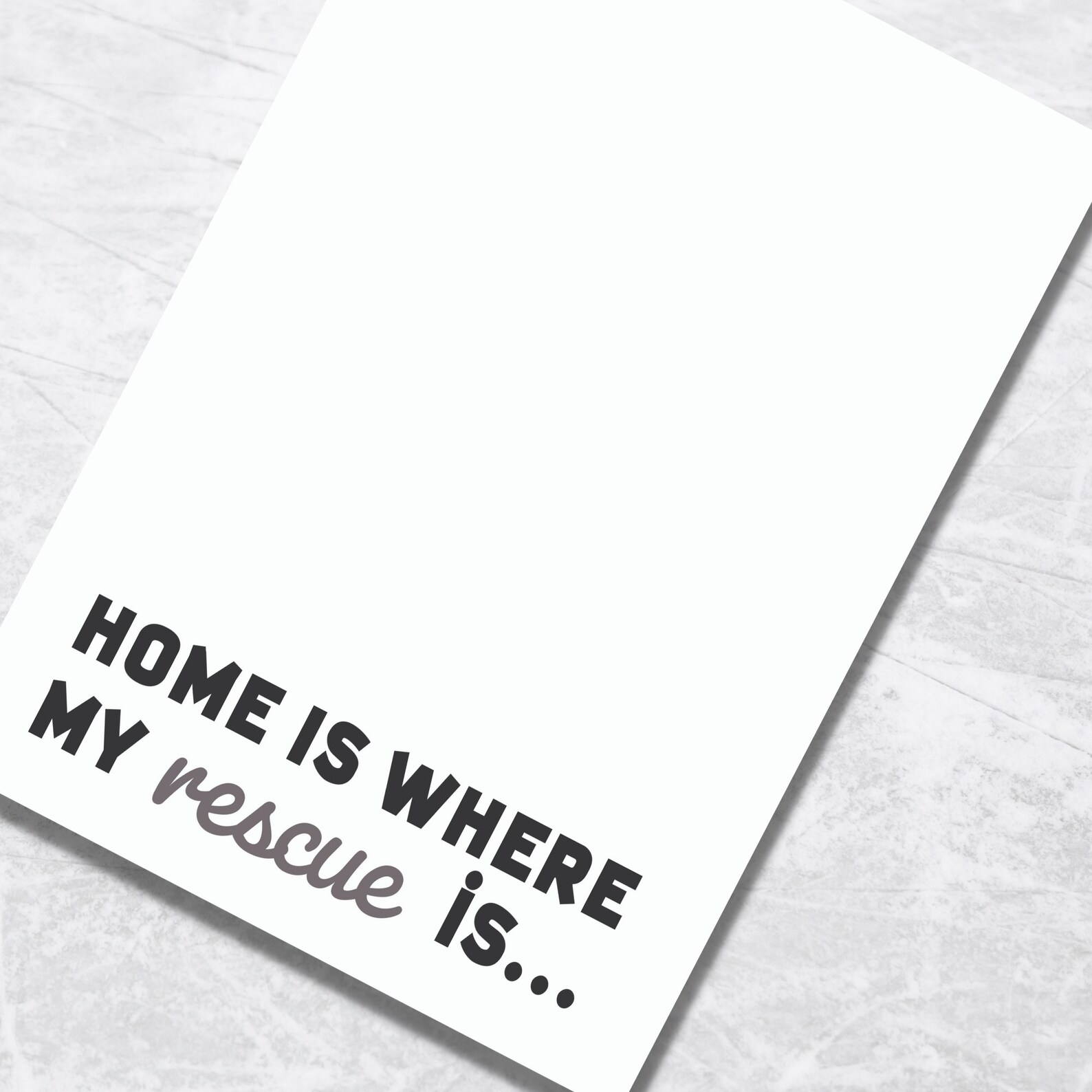 Home Sign, Rescue Dog Printable, Printable Wall Art, Home Word ...