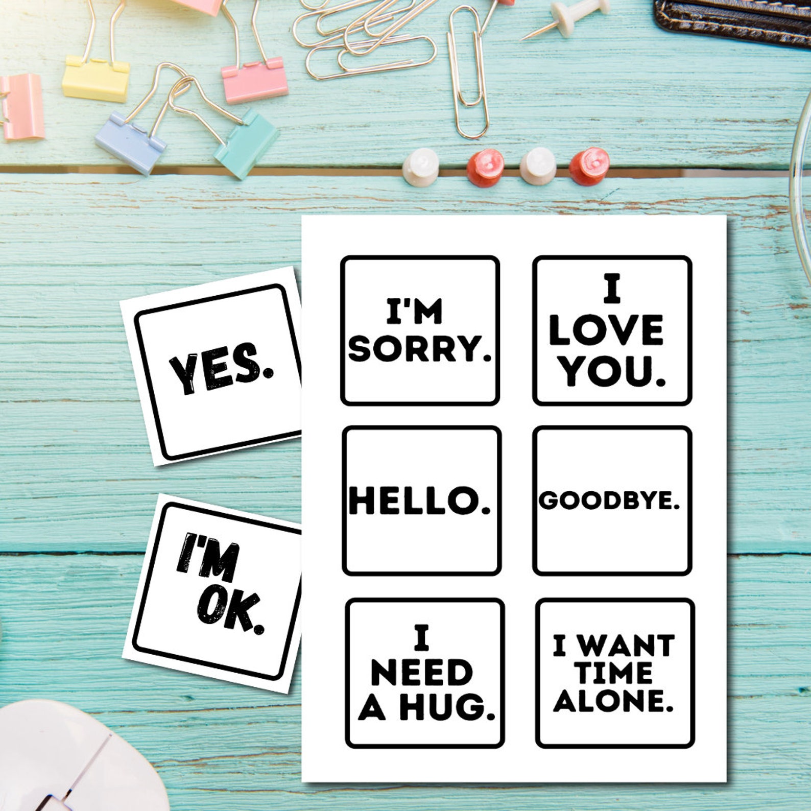 47 Printable Communication Cards Children /teens /adults, Selective ...