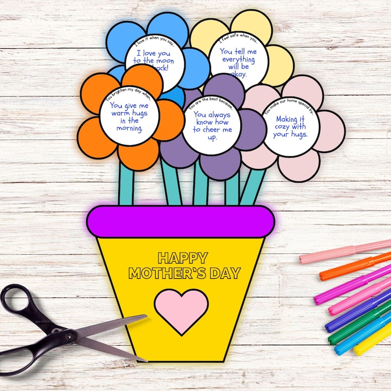 Printable Mothers Day Craft Activity - DIY Mother’s Day Gift for Kids ...