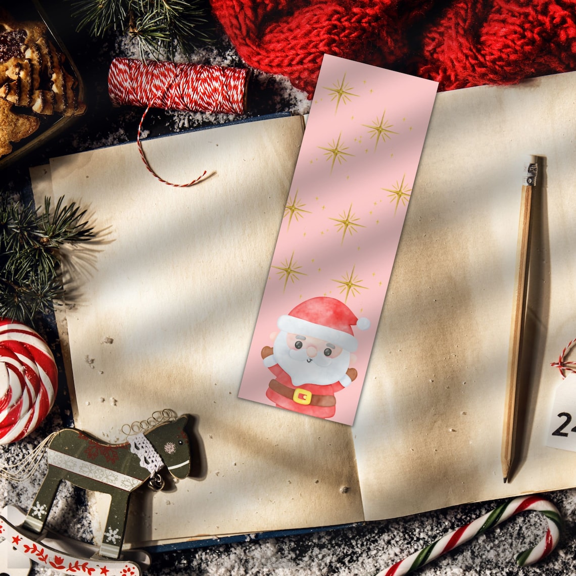 Christmas Printable Bookmarks, Cute Christmas Bookmarks , Unique ...