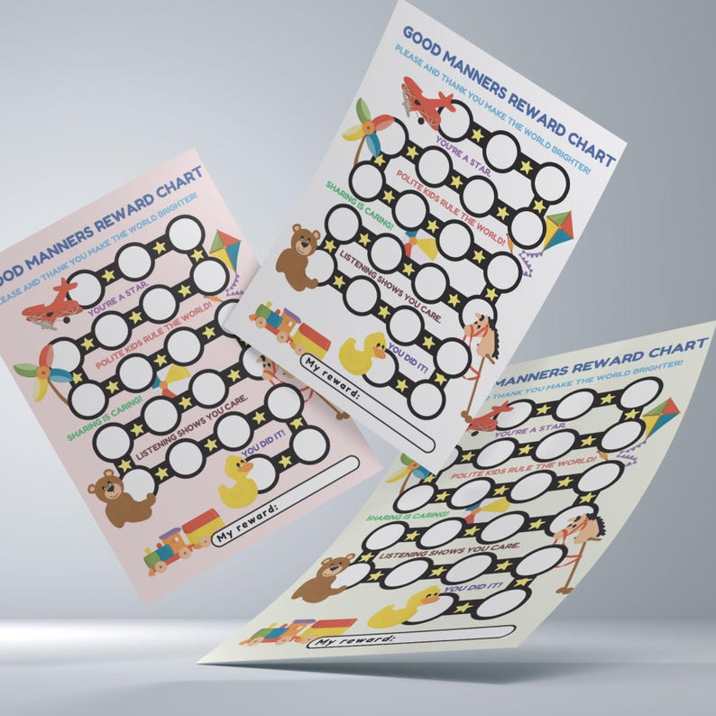 Good Manners Reward Chart -teaching Good Behavior Printable - Positive ...