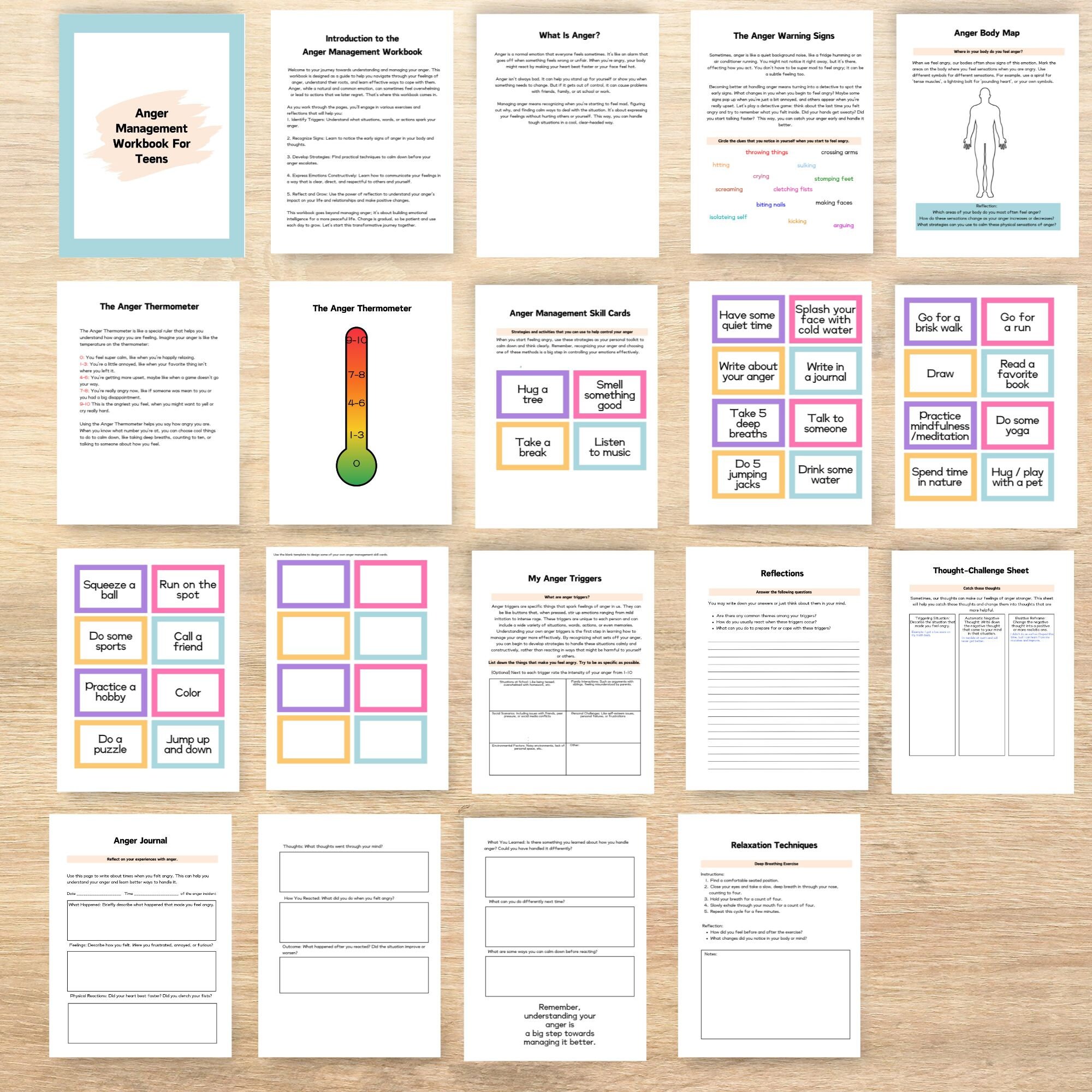 Printable Anger Management for Teens , Anger Worksheets, Temper ...