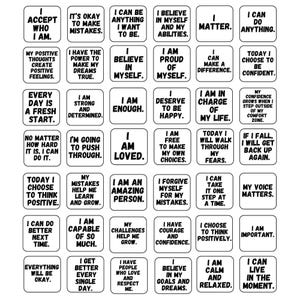 Printable PDF Affirmation Cards, Mindfulness Cards, Self-care ...