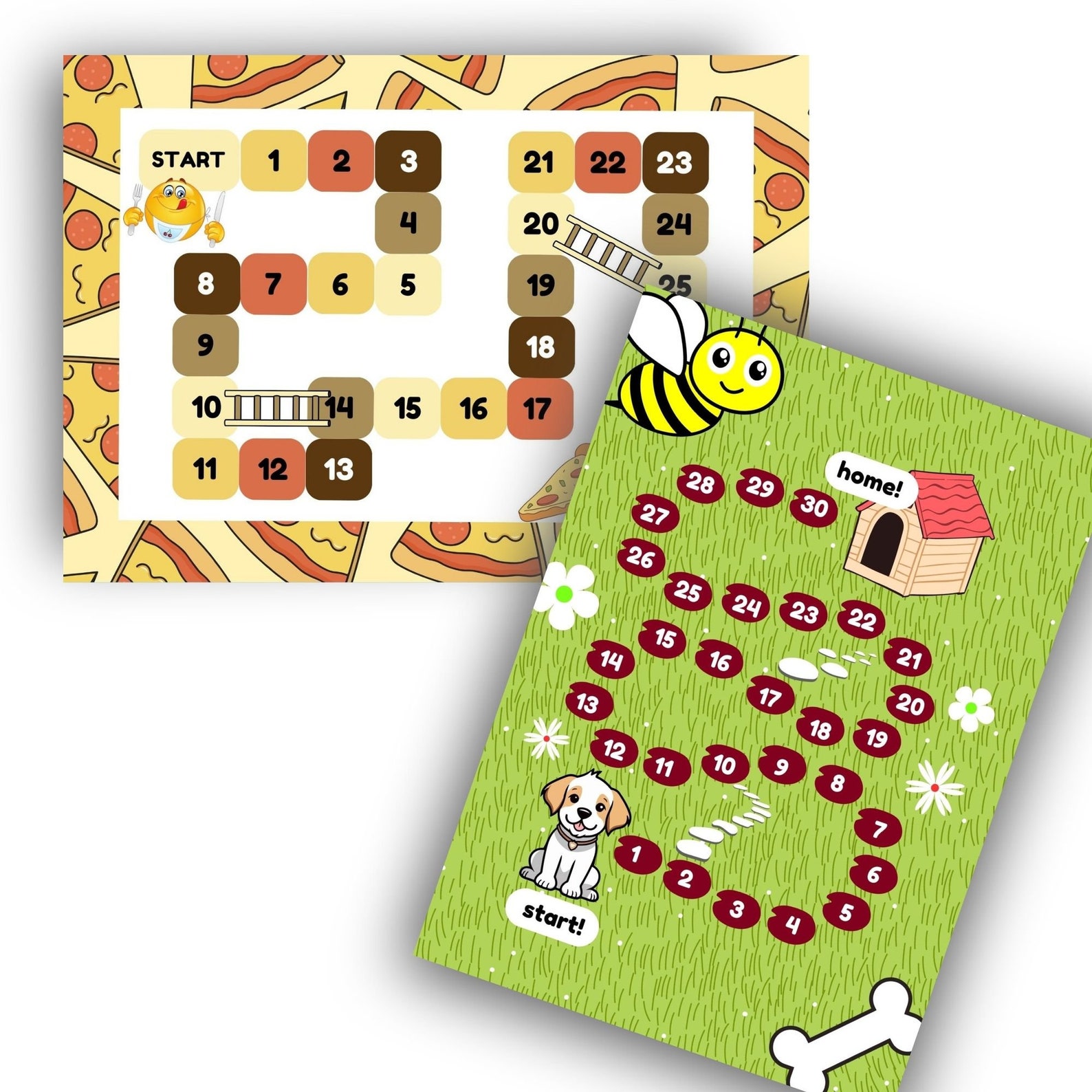 11 Printable Games for Kids - Bundle Set Printable Dice - Family Board ...