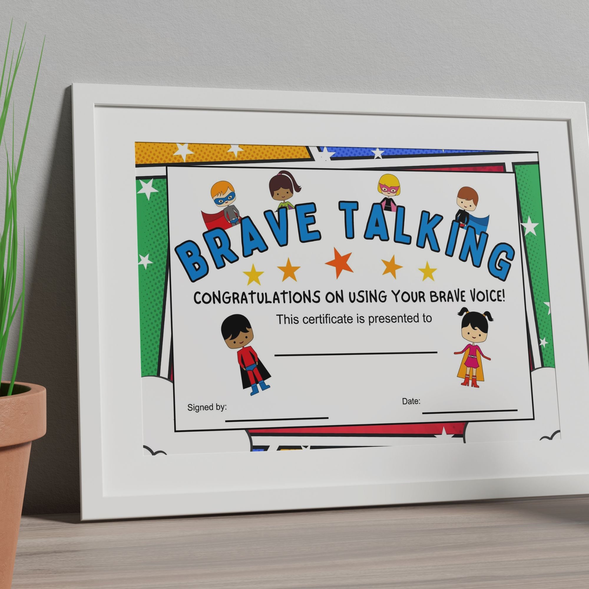 PDF Brave Talking Printable Certificate - Selective Mutism - Confident ...