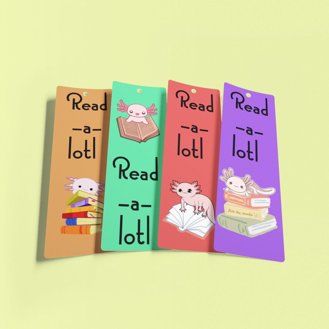 Editable Axolotl Printable Bookmarks KIDS Printable Bookmarks Kawaii 
