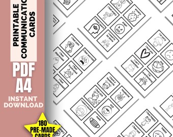 Printable Communication Cards for Non-verbal Autism - Etsy