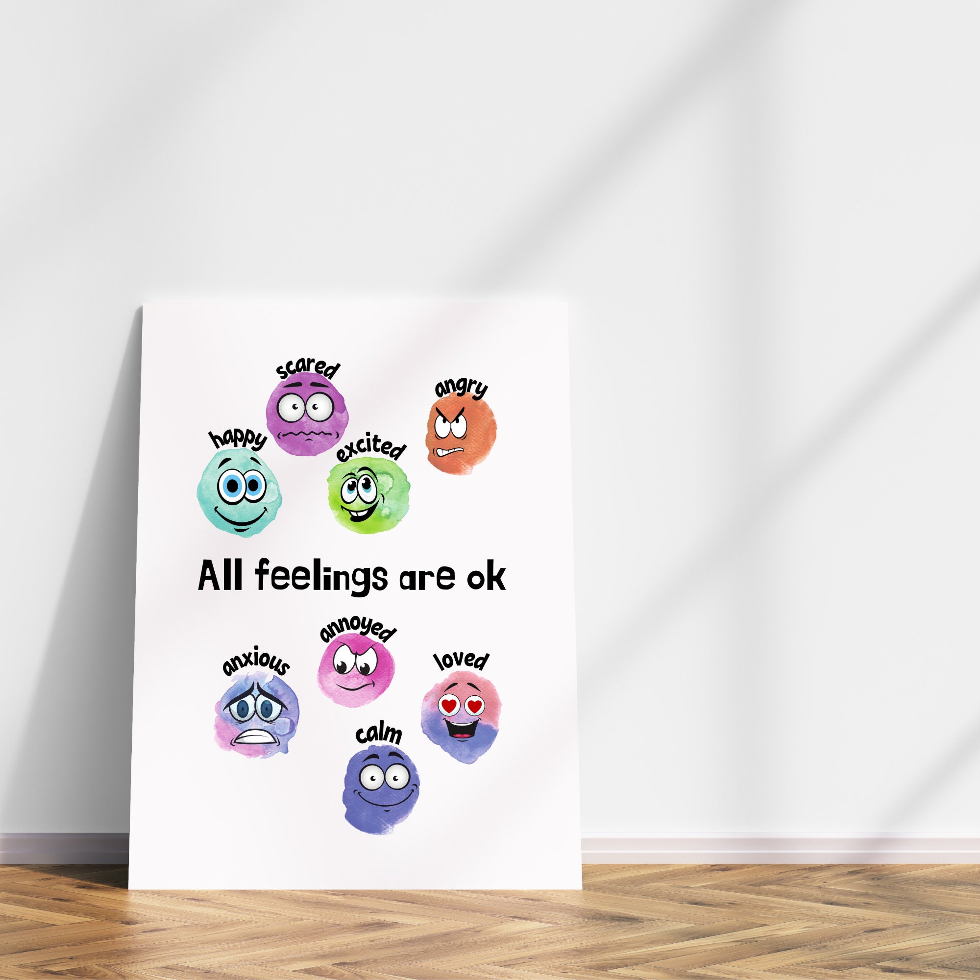 FEELINGS PRINTABLE Poster, Feeling Wall Decor, Printable Emotions, Kids ...