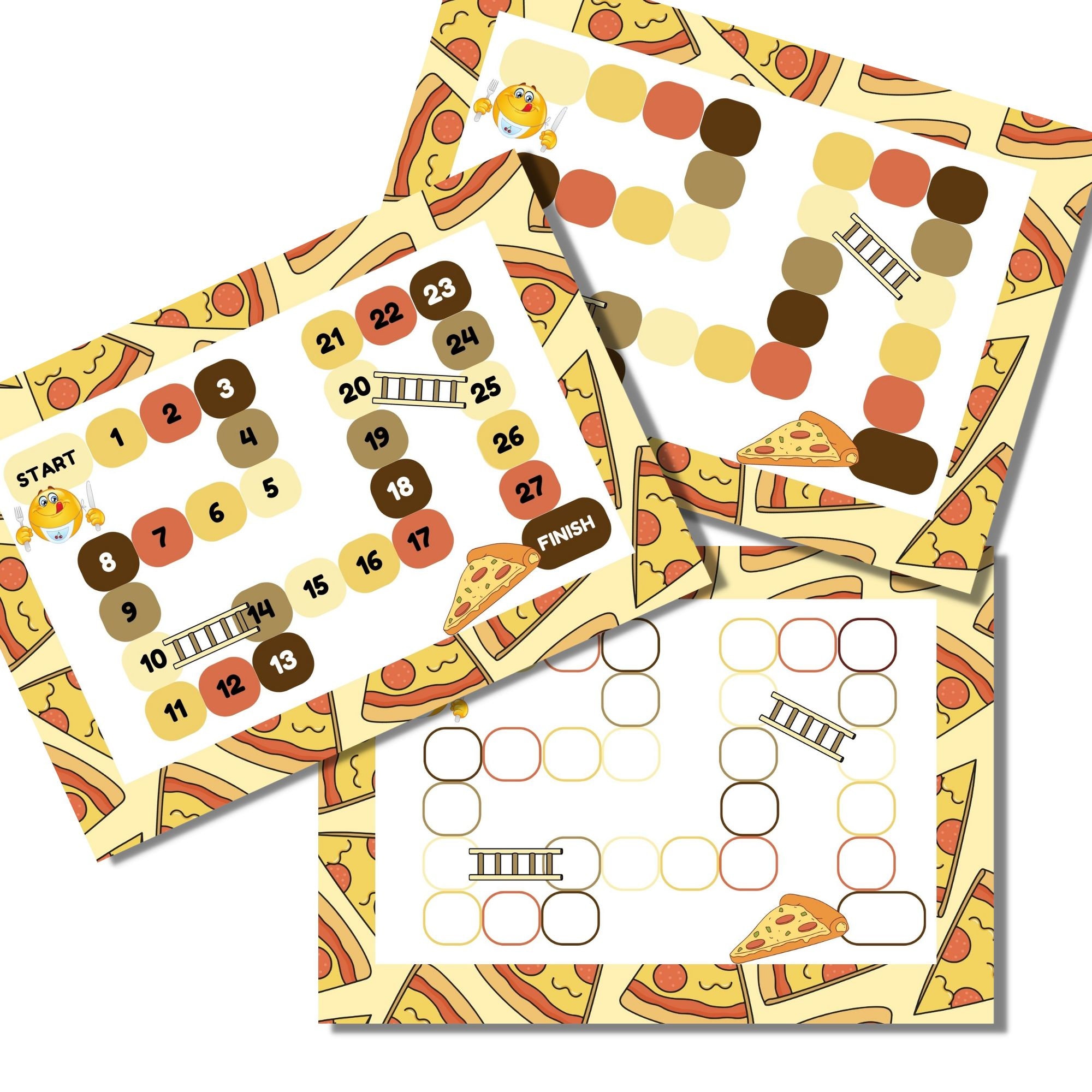 Pizza Themed Printable Board Game / Printable Board Game Templates for ...