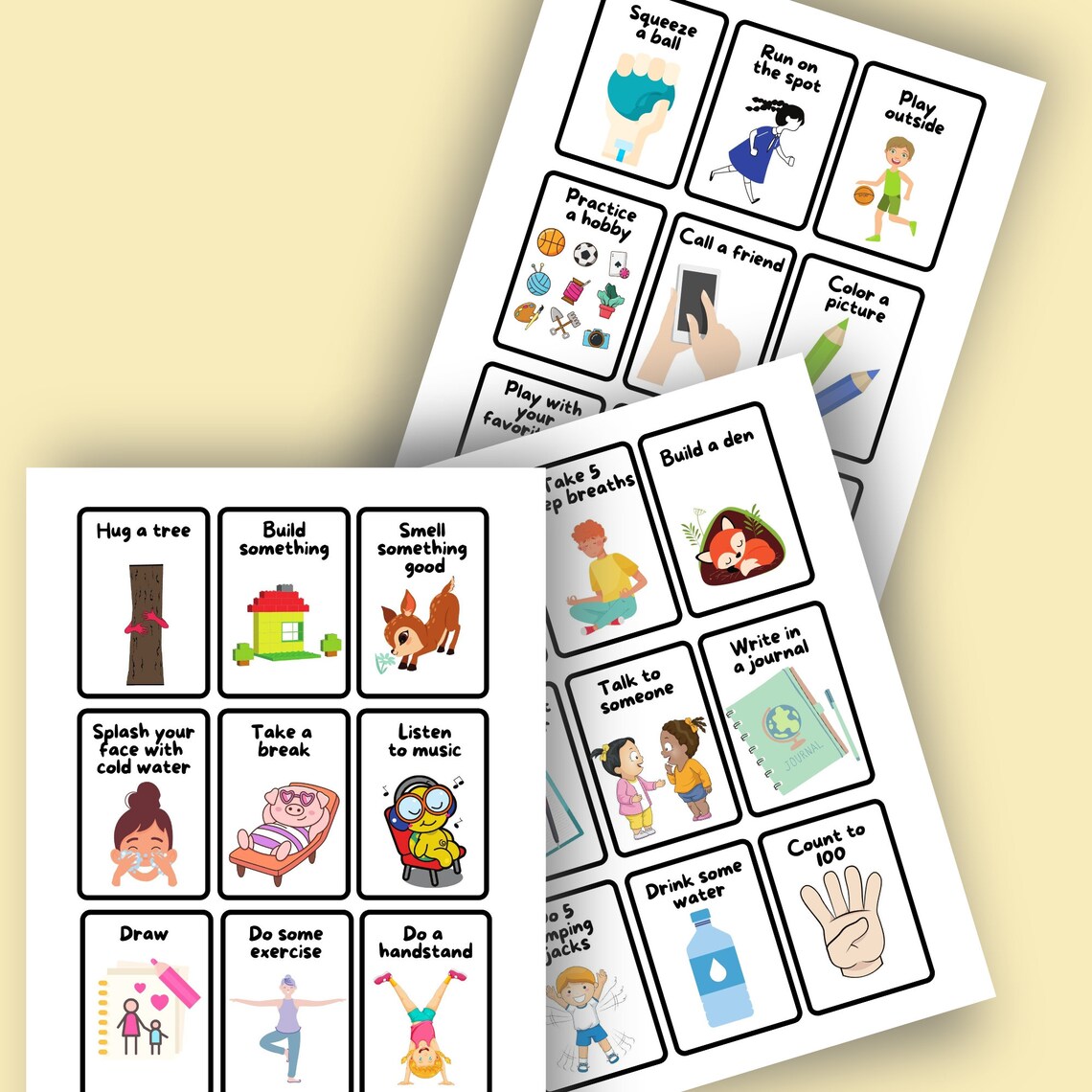 Printable Calm Down Cards Calming Strategy Cards Printable - Etsy