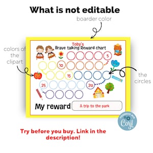 Printable Editable Brave Talking Reward Chart - Edit With Corjl ...