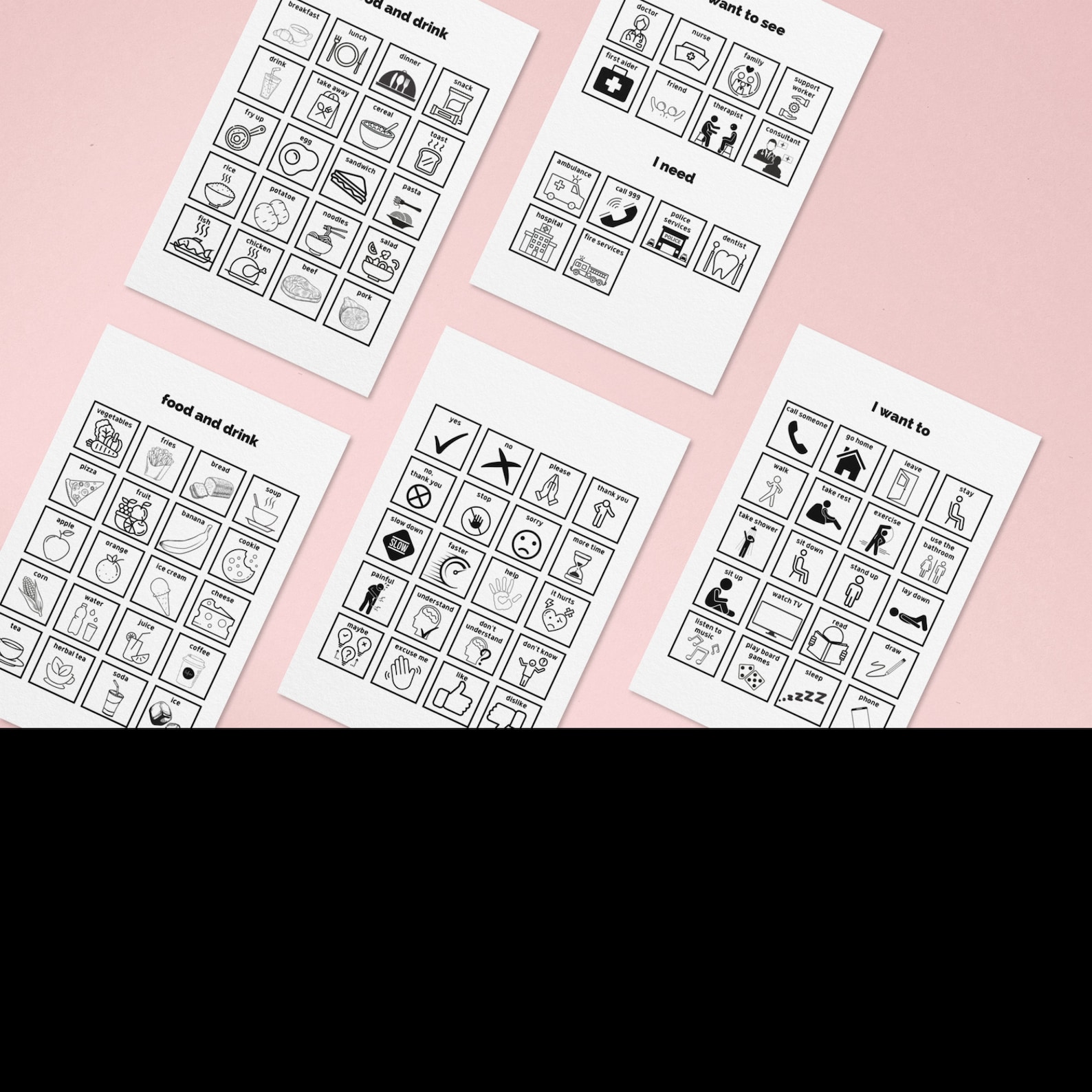 Printable Communication / VISUAL Board for Non-verbal, Autism ...