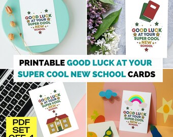 Printable Good Luck at Your Super Cool New School Card, Printable Going ...