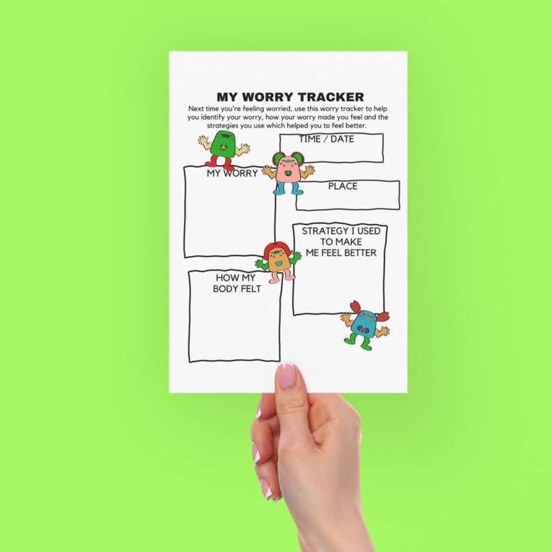 Printable Worry Monster Workbook -monster Coloring Sheets - Worry ...