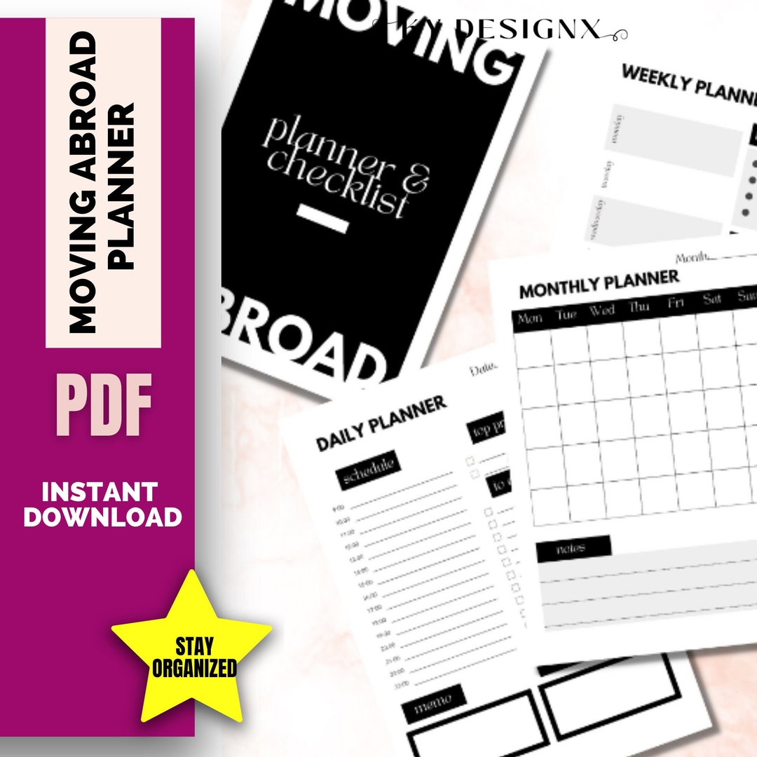 Printable Moving Checklist | Moving Abroad Checklist | Moving Abroad ...