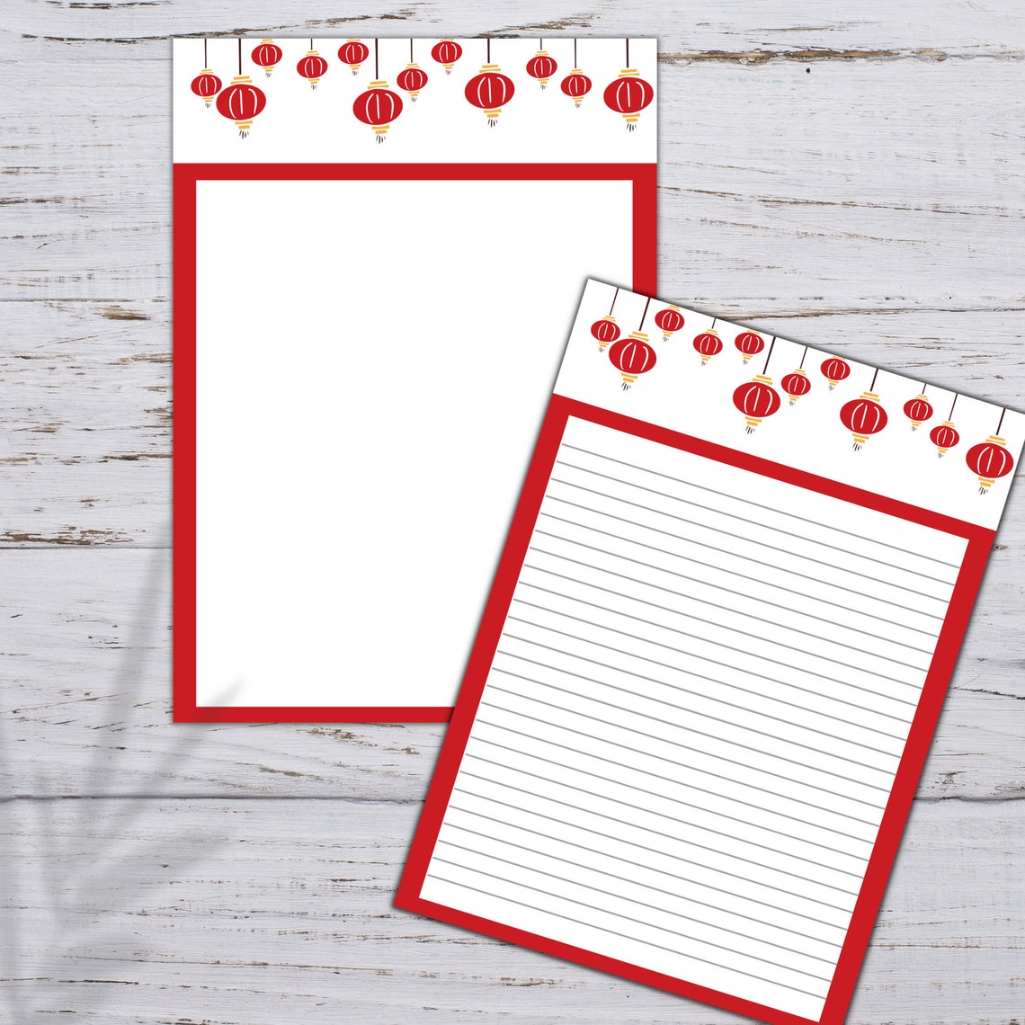 Printable Chinese Stationary Paper A4, Chinese New Year Printables ...