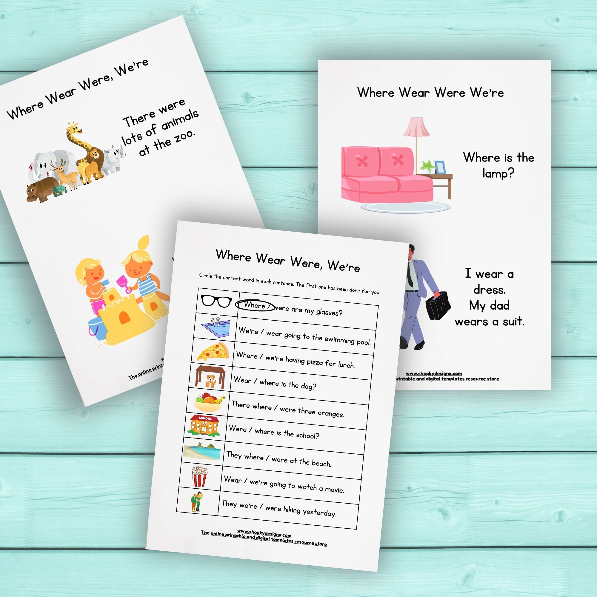 Where, We're, Wear, Were Printable Worksheet - Homophones - ESL ...