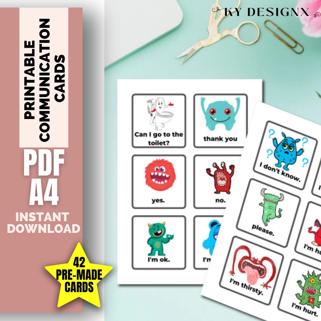 42 Printable Communication Cards for Children and Teens. Selective ...