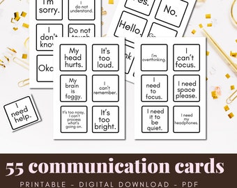 55 Printable Communication Cards Non Verbal Selective - Etsy