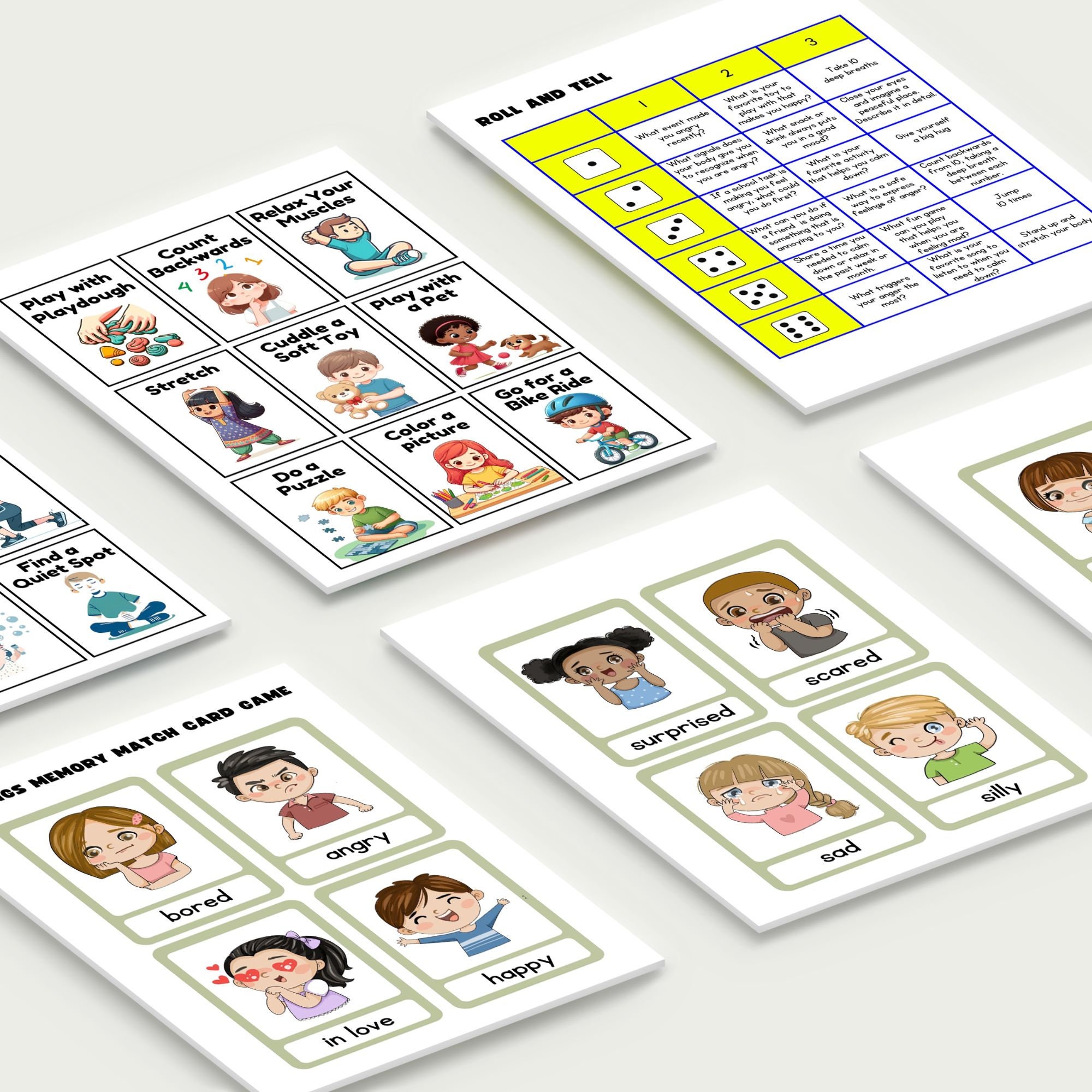 Printable Anger Workbook for Kids, Children, Emotional Regulation ...