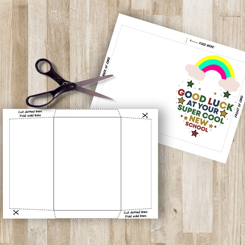Printable Good Luck at Your New School Card, Printable Going Back to ...