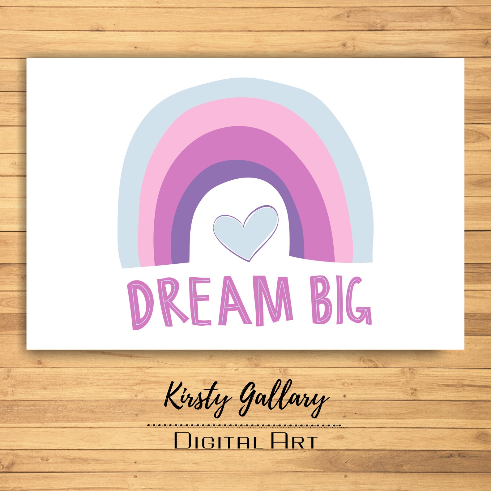 Nursery Digital Printable / Kids Wall Decor / Rainbow Printable / Dream ...