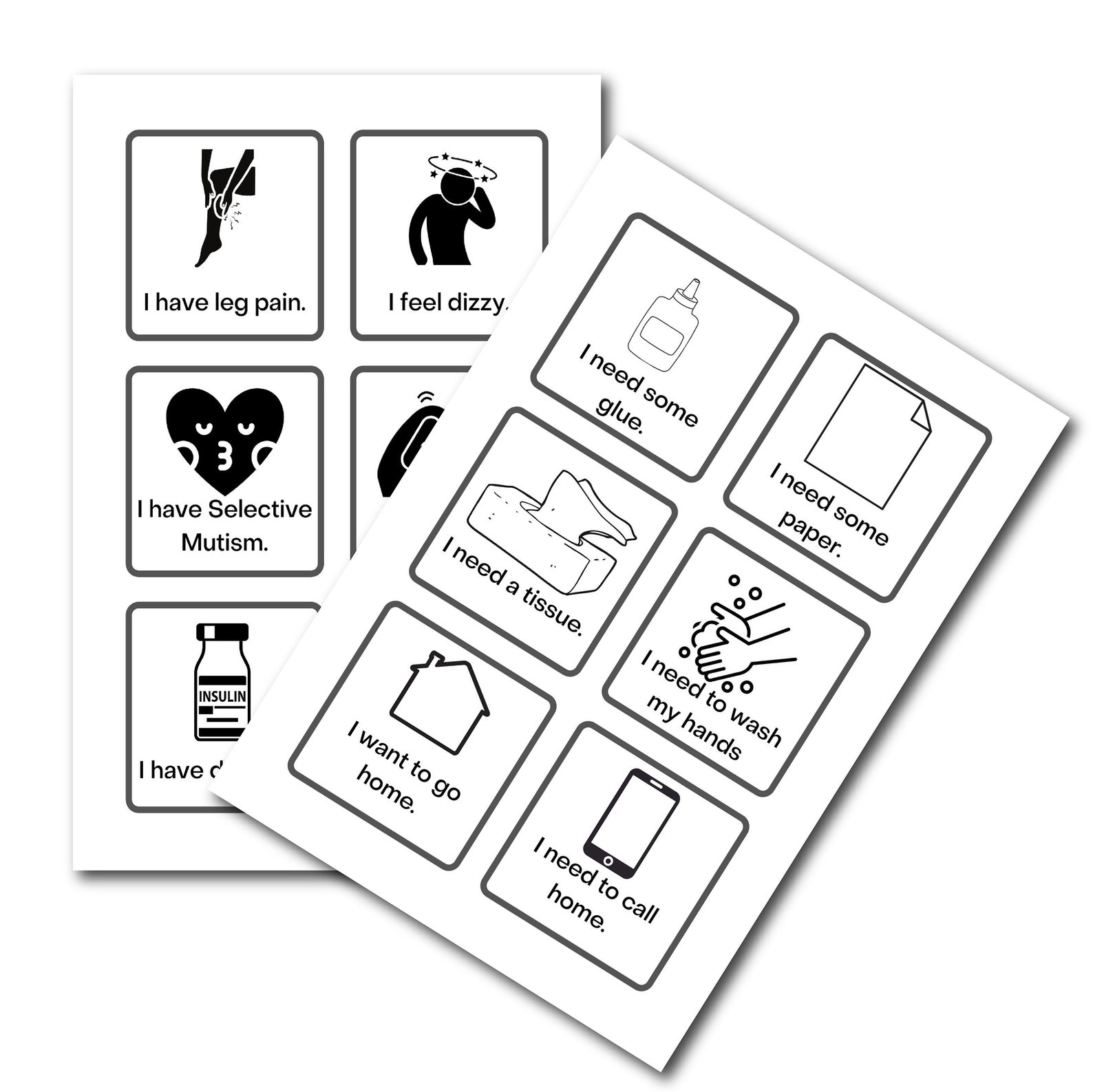42 Printable Communication Cards for Nonverbal, Autism, Children ...
