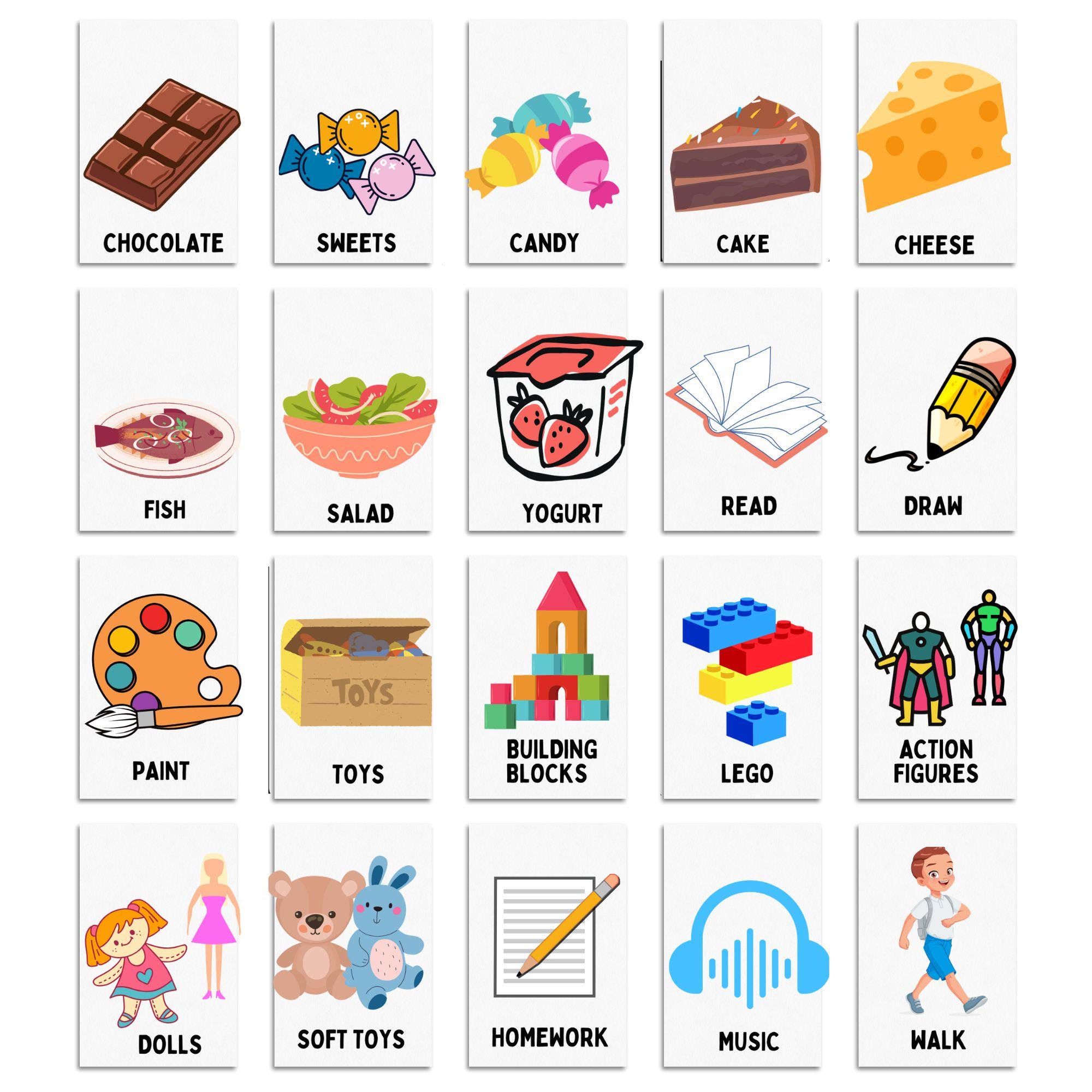 Printable Communication Cards - Autism - Key Chain Flash Cards ...